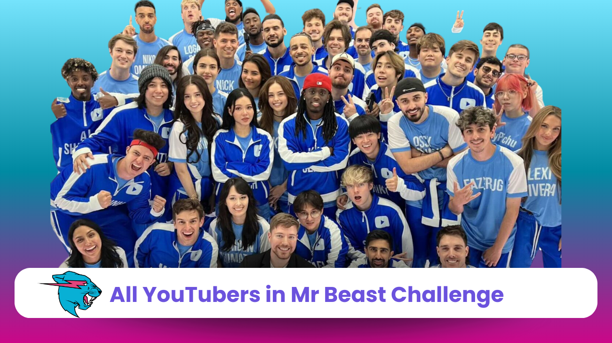 All YouTubers from Mr Beast $1 Million Challenge - Favikon